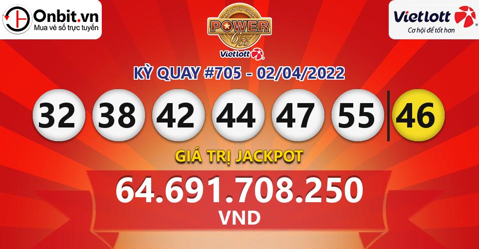 Cập nhật kết quả xổ số Vietlott Power 6/55 hôm nay ngày 02/04/2022